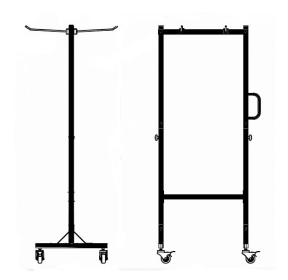 Muscle Power opbergrek voor gymnastiekmatten en yogamatten verrijdbaar ...